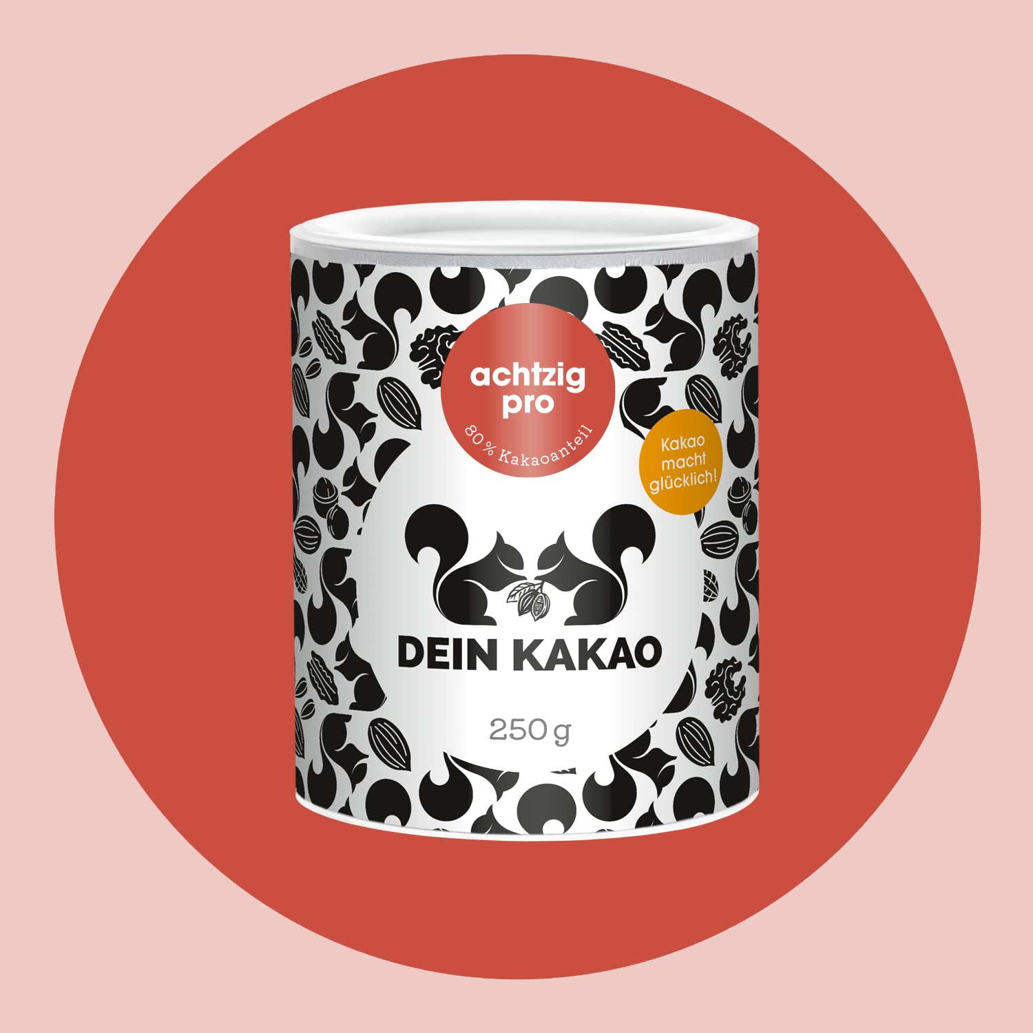 achtzig pro Bio Schokoladenpulver mit 80 % Kakaogehalt 250 g – Dein Kakao